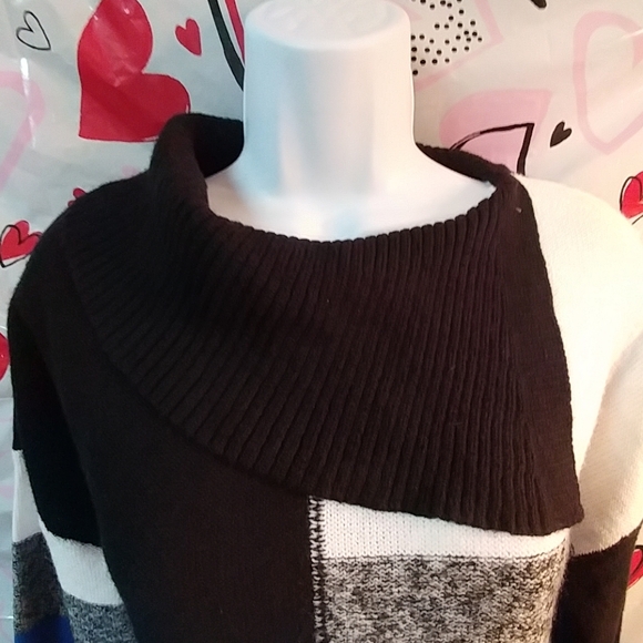 Style & Co. | Sweaters | Style Co Colorblock Envelope Collar Sweater ...